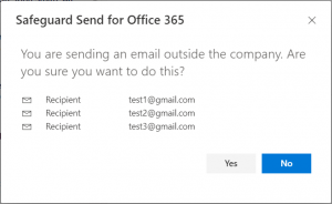 Safeguard Send Outlook Add-In | Get An External Email Warning